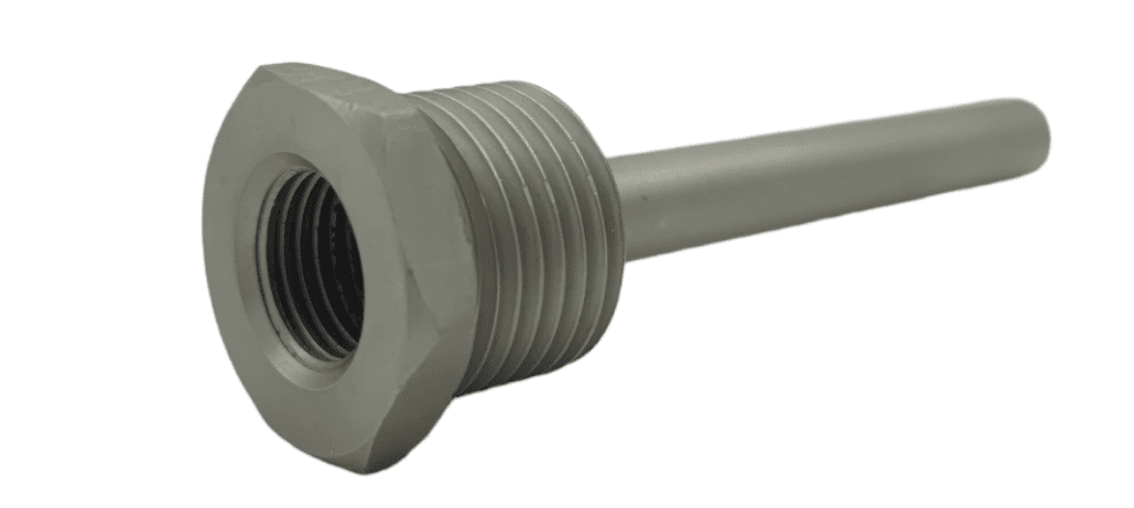 Termopozos para sensores de temperatura en depositos y tuberias.